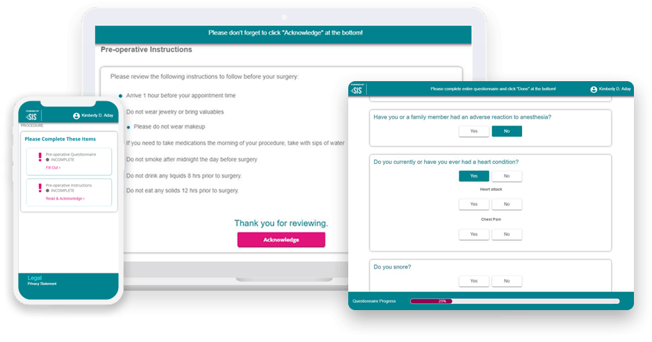 SIS Exchange™ - Patient Engagement Solution for ASCs | SIS